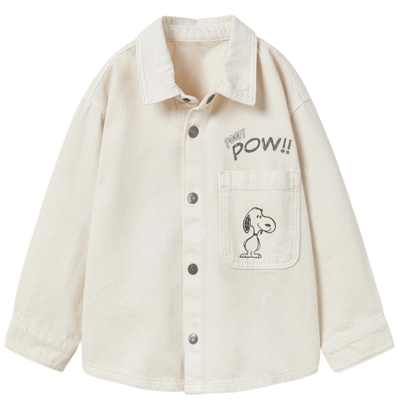 Zara | Shirts & Tops | Zara Cream Button Down Shacket Over Shirt With ...